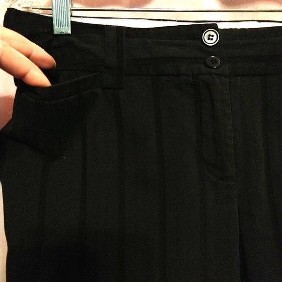 Bobby J | Pants & Jumpsuits | Vtg Bobby J Culottes Blackblack Stripes ...